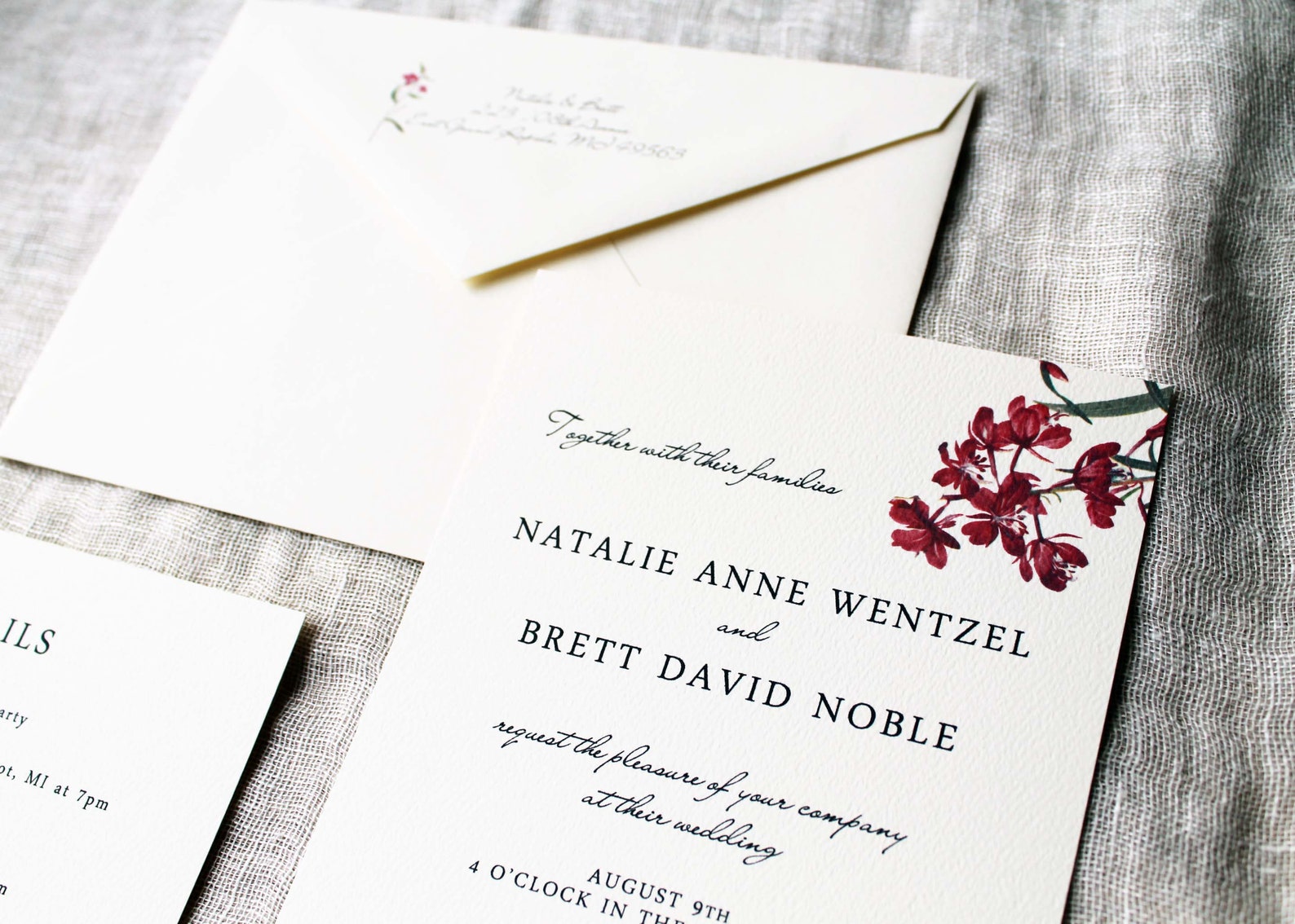 Fireweed Floral Wedding Invitation Template | Editable Floral Wedding ...