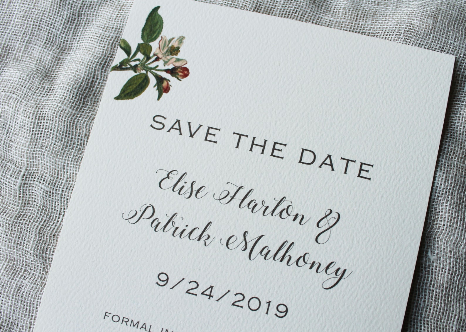 Apple Wedding Save the Date Template | Apple Save the Date DIY | Save ...