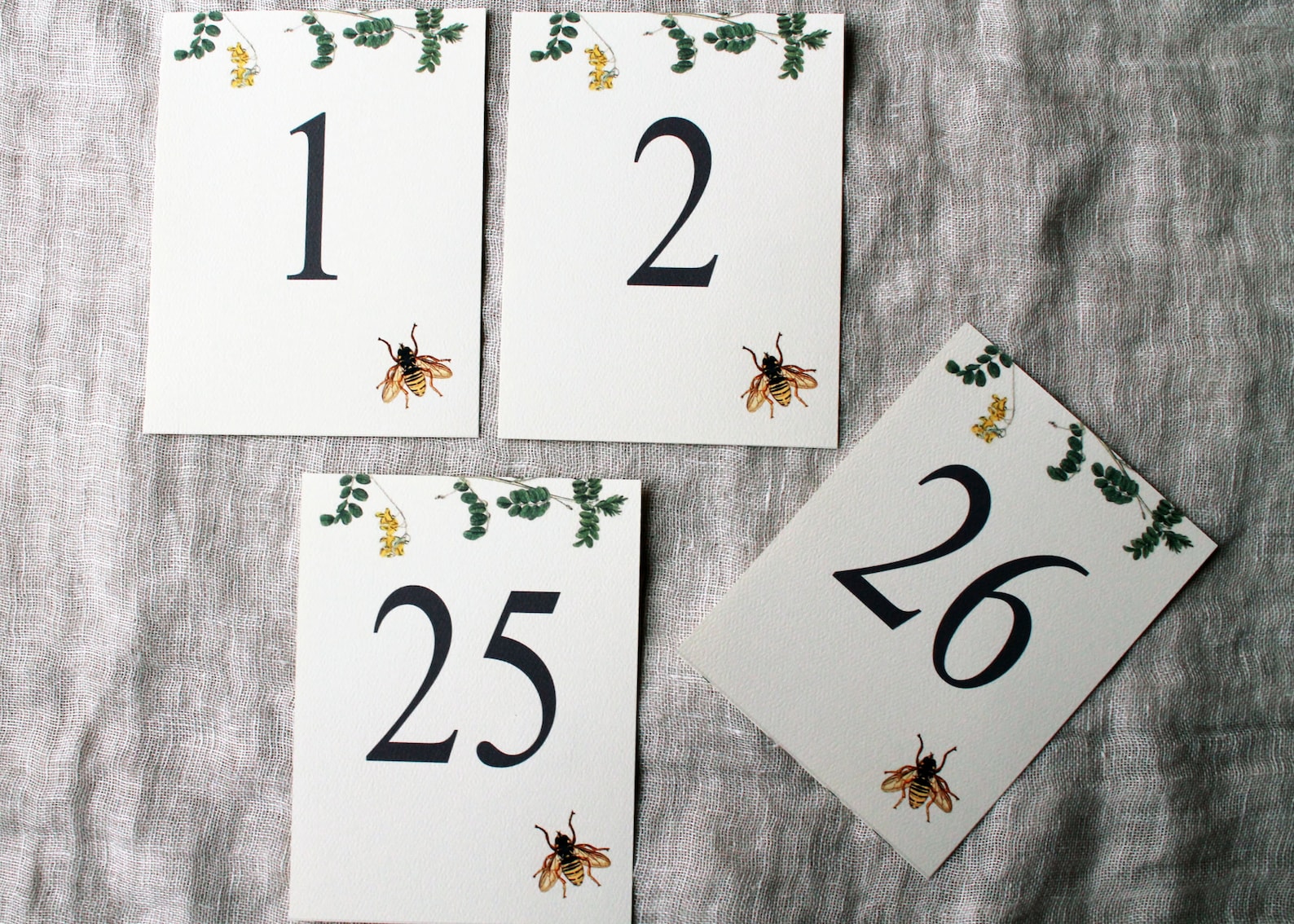 Bee Wedding Table Numbers Bee Table Numbers Printable Bee | Etsy