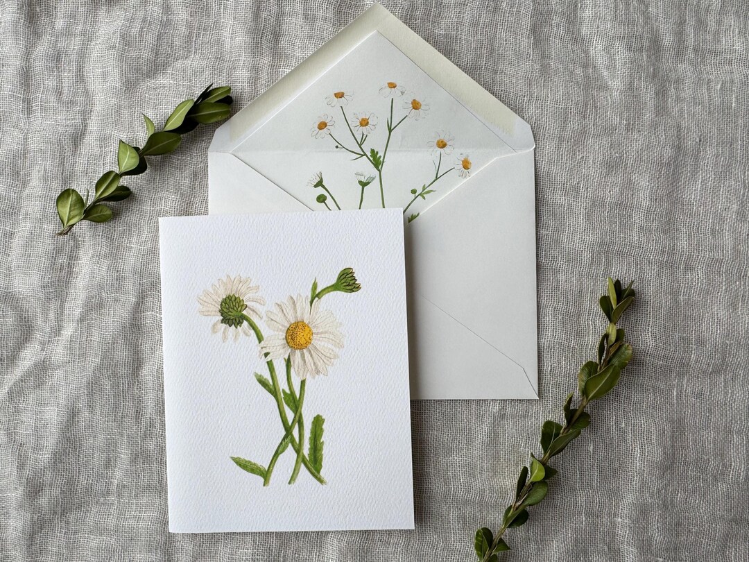 Daisy Greeting Cards With Envelopes Set of 10 - Etsy