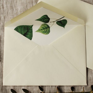 Leaf Envelope Liner Download | Botanical Lined Envelopes A2 | Greenery ...