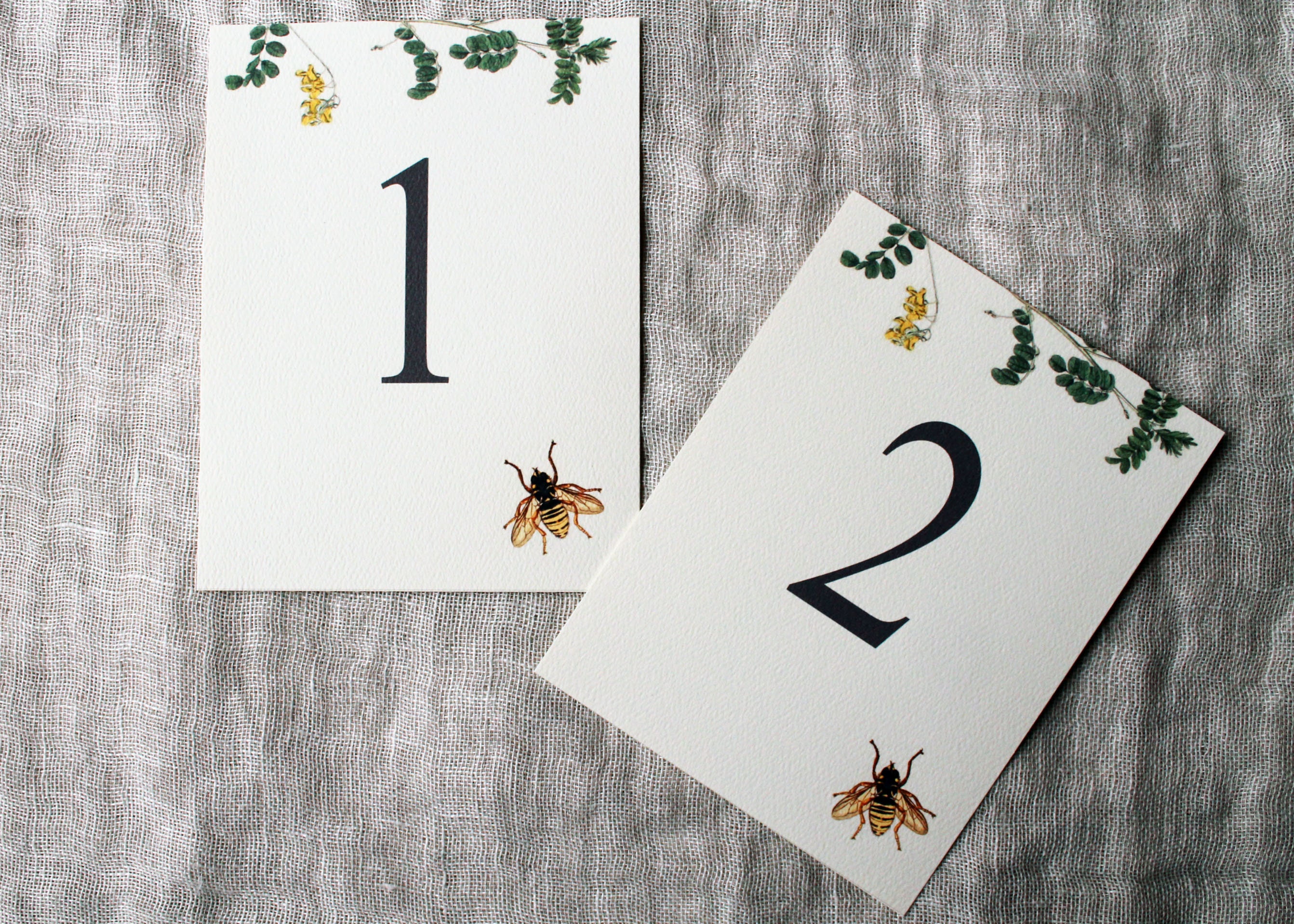 Bee Wedding Table Numbers Bee Table Numbers Printable Bee | Etsy