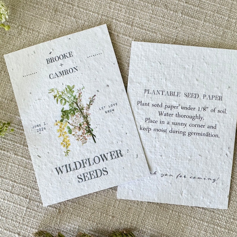 Seed Paper Favors - Etsy