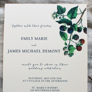 Berry Wedding Invitations Templates | Blackberry Wedding Invitation ...