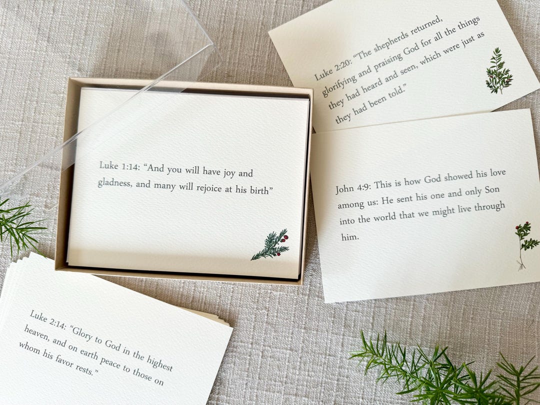 Christmas Bible Verse Cards Set Boxed for Gift - Etsy