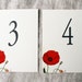 Poppy Wedding Table Numbers Table Numbers Printable Table - Etsy