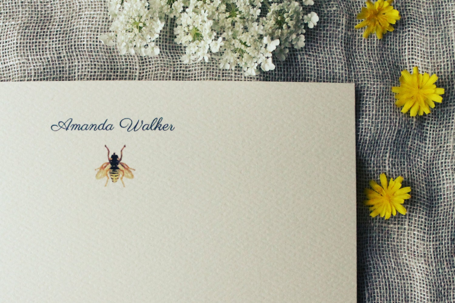 Bee Notecards With Envelopes | Set of 24 Bee Note Cards Handmade ...