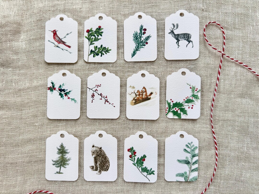 Holiday Gift Tags Variety Set of 24 for Christmas - Etsy