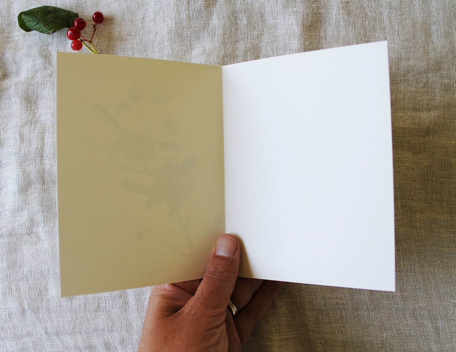 Holly Christmas Cards Set Blank Folded Holiday Cards Set of 10 - Etsy