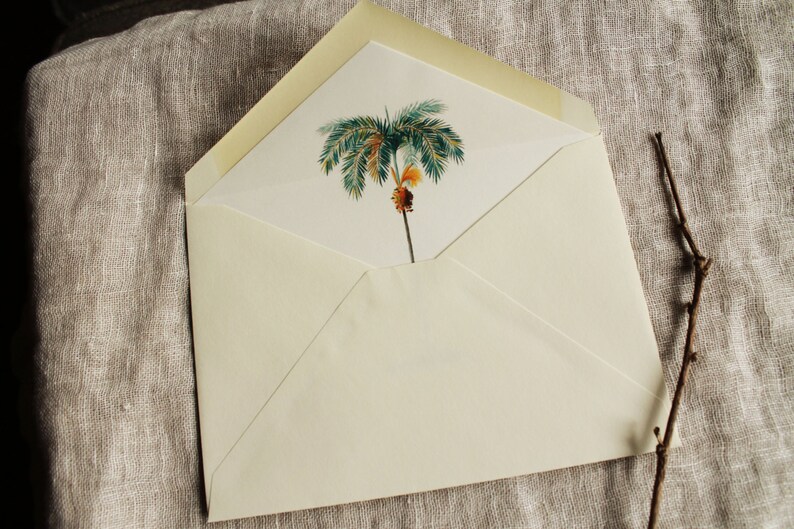 Palm Tree Envelope Liners Tropical Envelope Liner Lined - Etsy