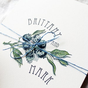 Blueberry Wedding Invitation Suite | Vintage Wedding Invitation Set ...