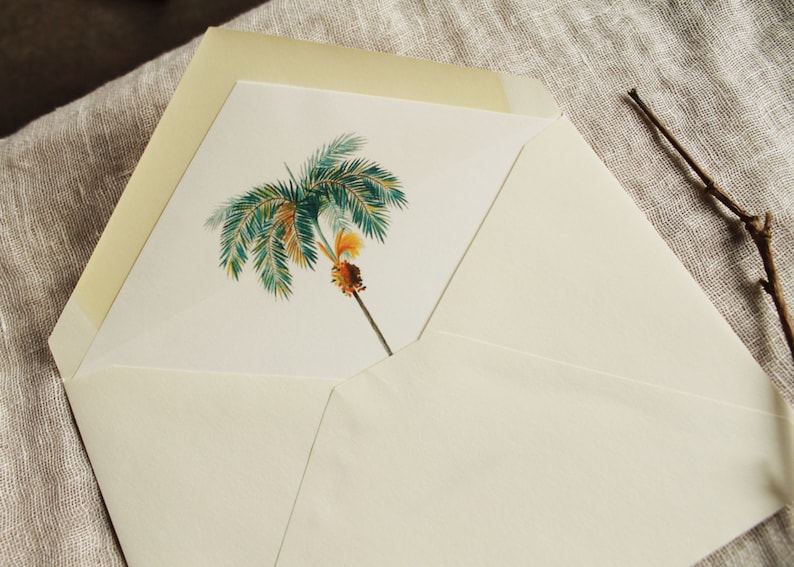 Palm Tree Envelope Liners Tropical Envelope Liner Lined - Etsy