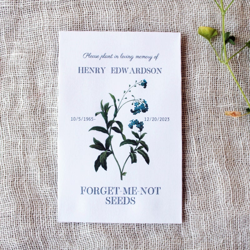 Forget Me Not Memorial Seeds - Etsy