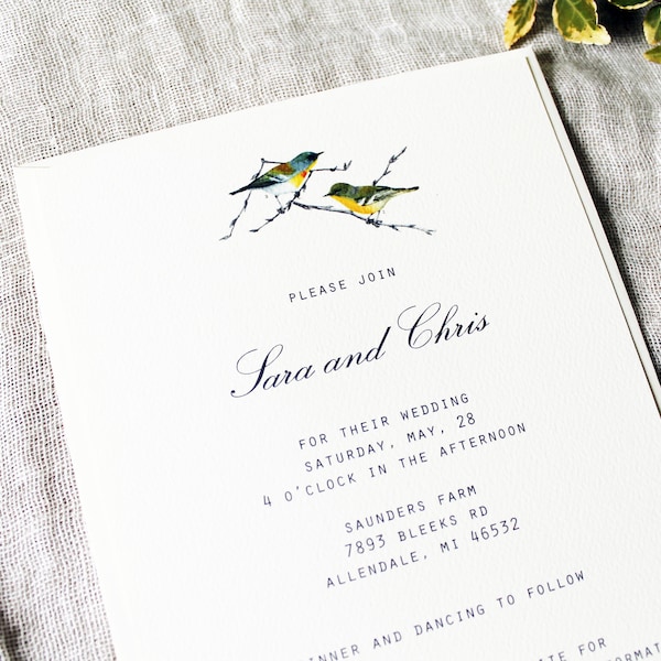 Love Bird Invitation - Etsy