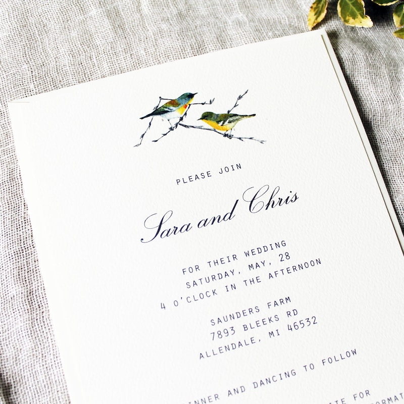 Love Bird Invitation - Etsy