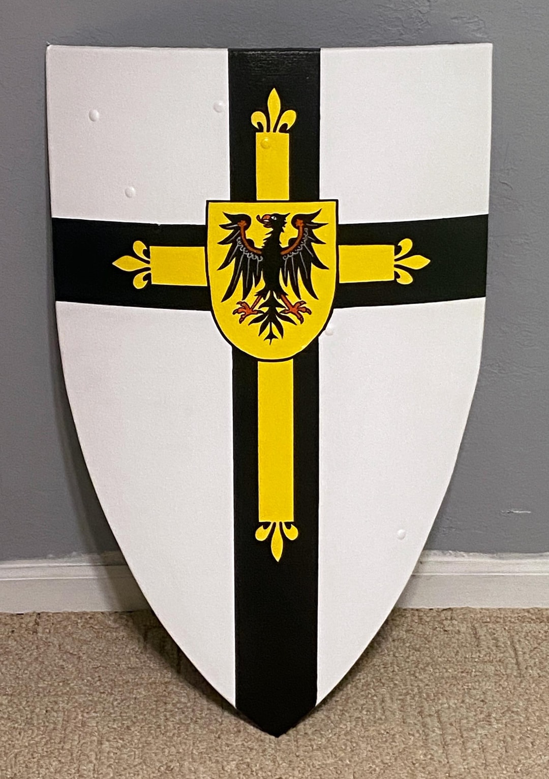 Large Teutonic Medieval Shield, 22 Inch by 34 Inch, Medieval, Knight ...