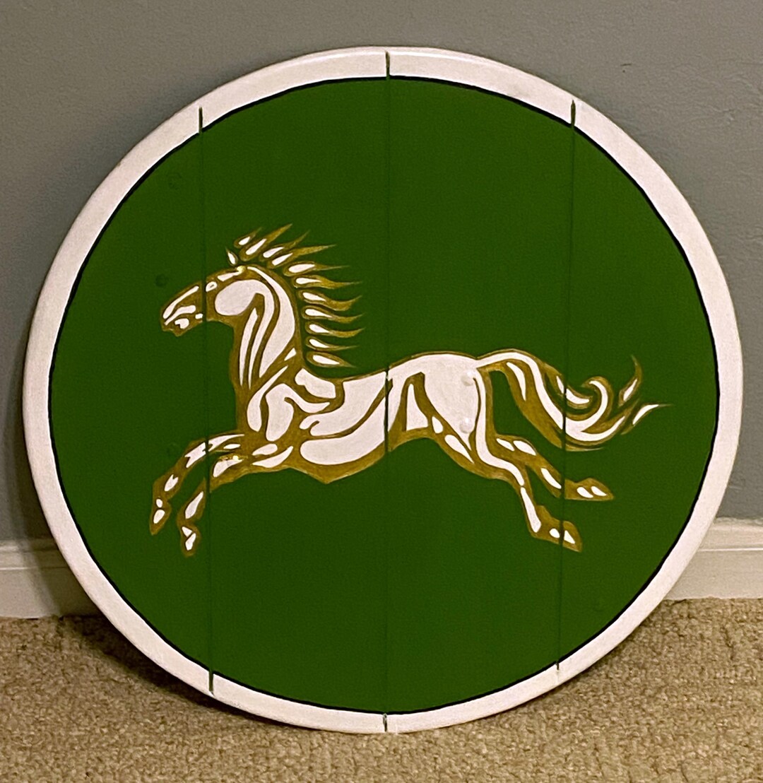 Running Horse Shield 24 Inch Round Shield, LOTR, Rohan, Medieval ...