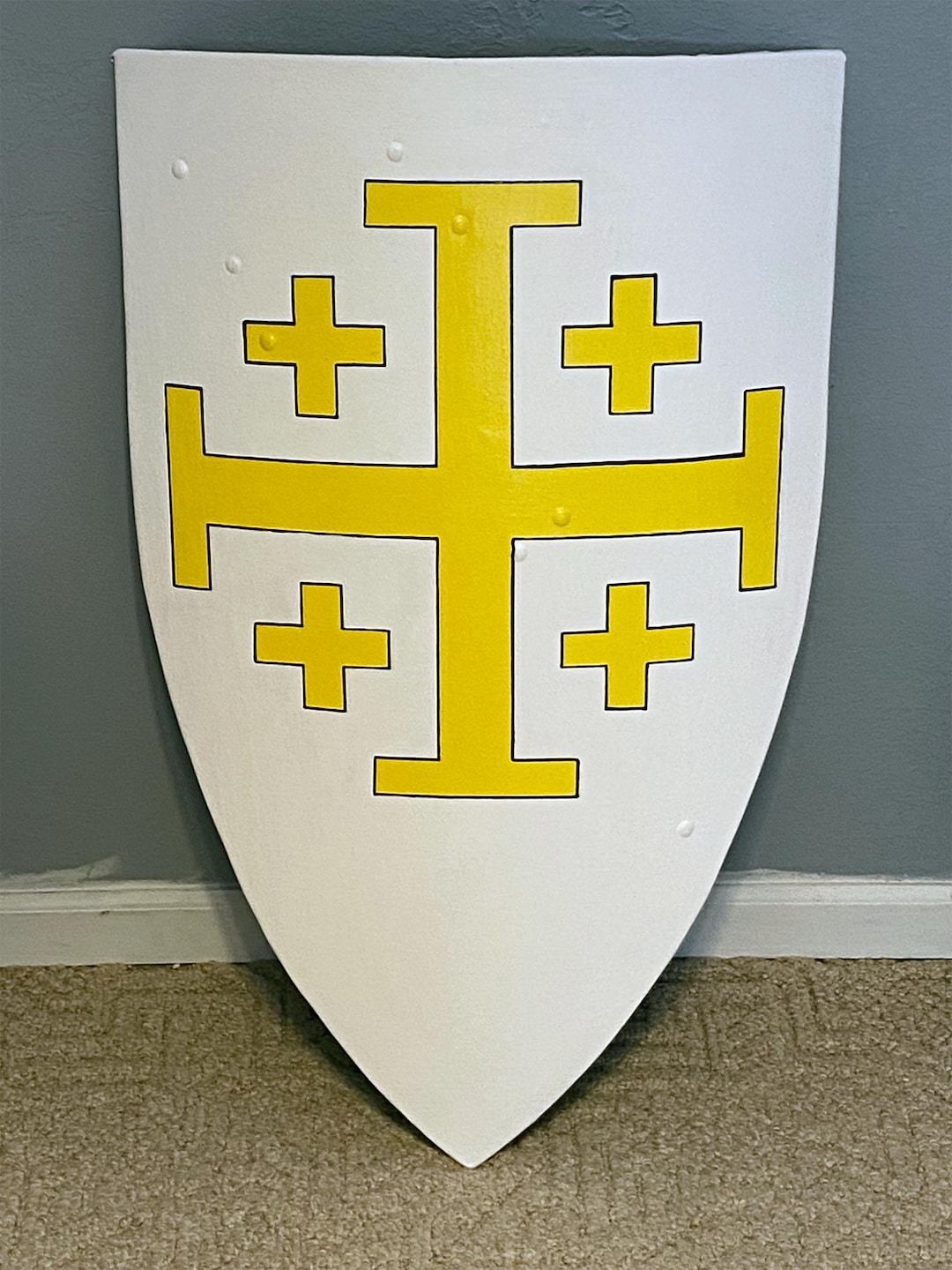 Kingdom of Jerusalem Shield, 22 Inch by 34 Inch, Left Arm, Medieval ...