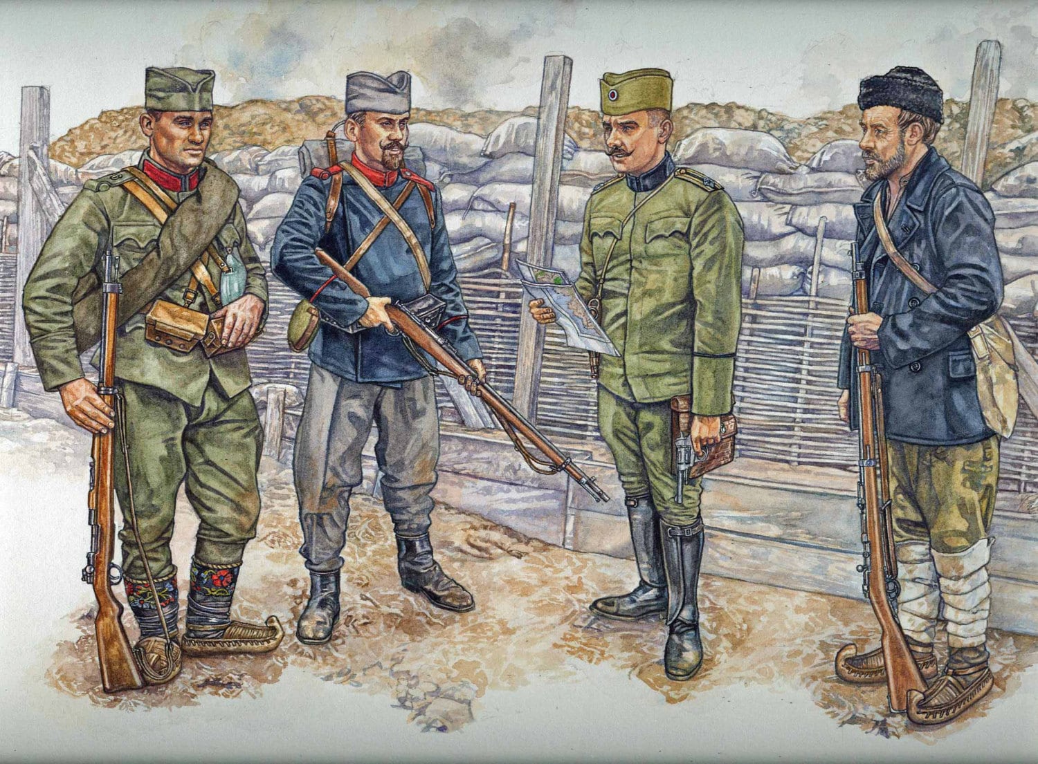 Serbian Army - Armies of the Balkan Wars 1912-13 - Osprey Art - Etsy