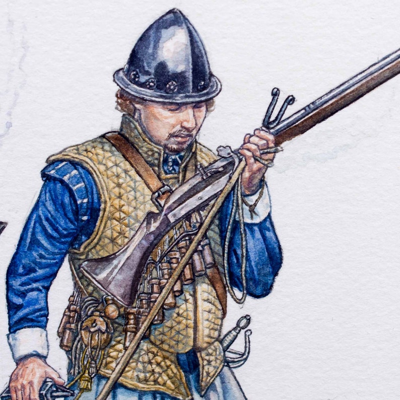 Early Stuarts Matchlock Musketeer 1588 1688 Original Osprey ...