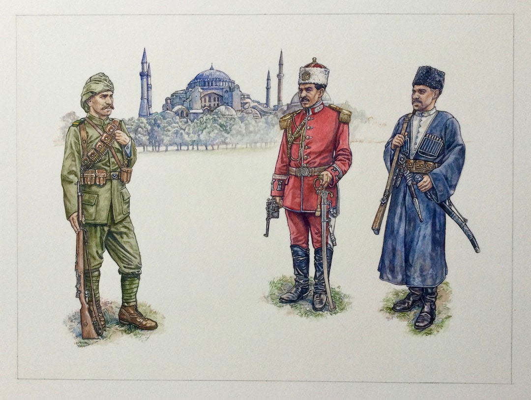 The Caliphate Army,1920, Original Artwork for Plate D of Ospreysarmies ...