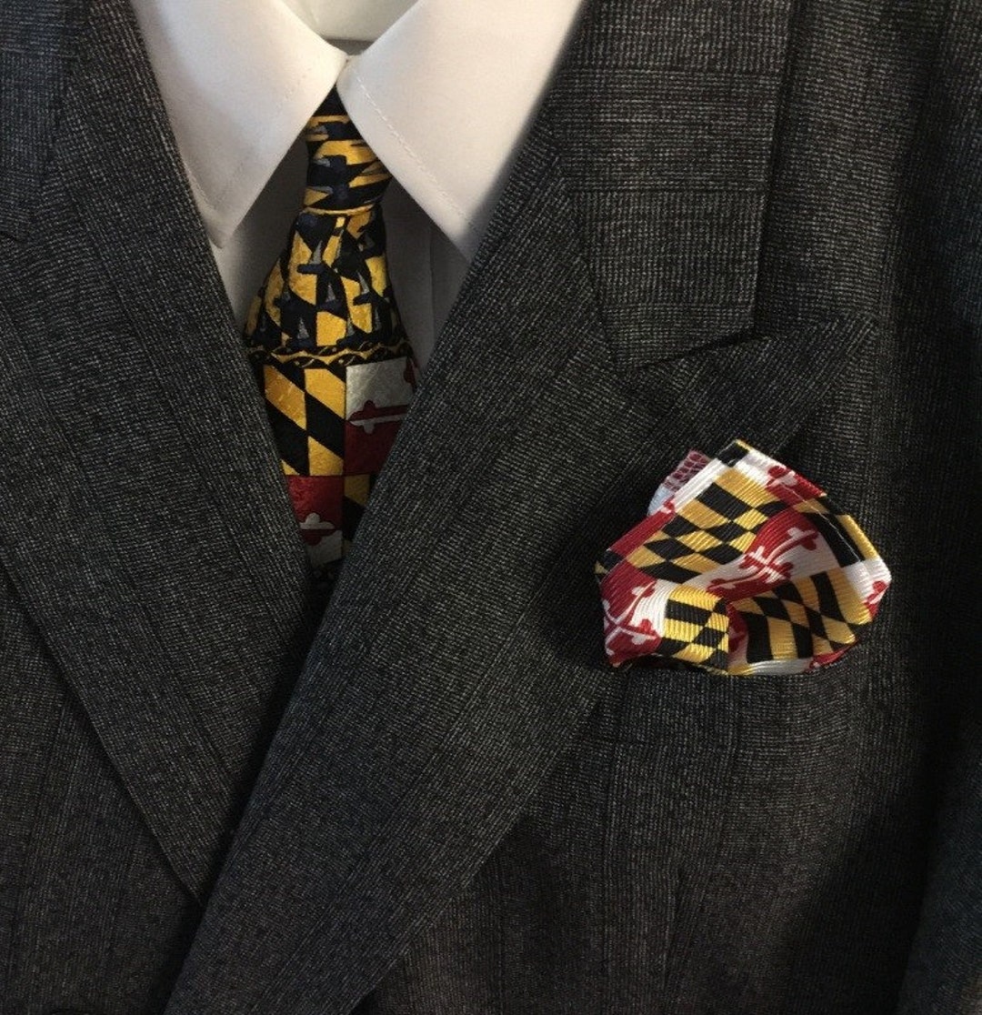 Maryland State Flag Pocket Square - Etsy