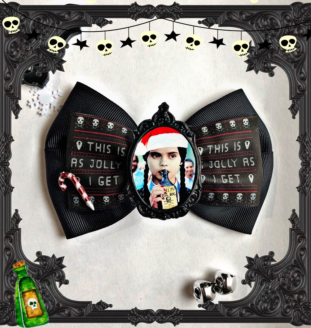Wednesday Addams Christmas Bow - Etsy