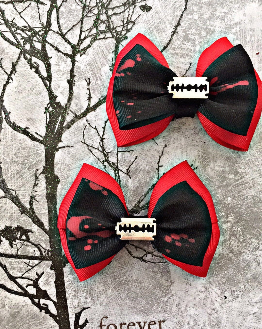 Razor Blade Mini Bow Set - Etsy