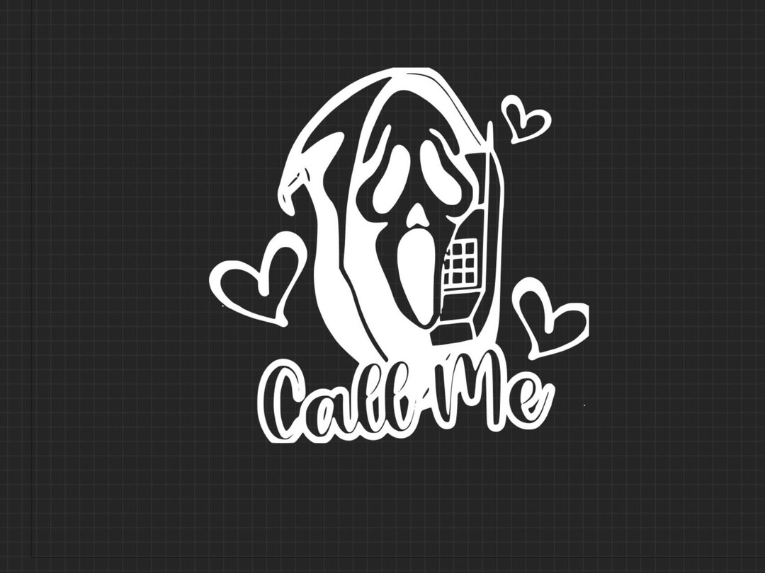 Ghostface Call Me Decal - Etsy