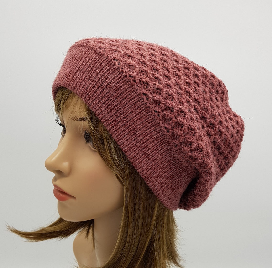 Handmade Knitted Alpaca Beret for Women Winter Beanie Fall - Etsy