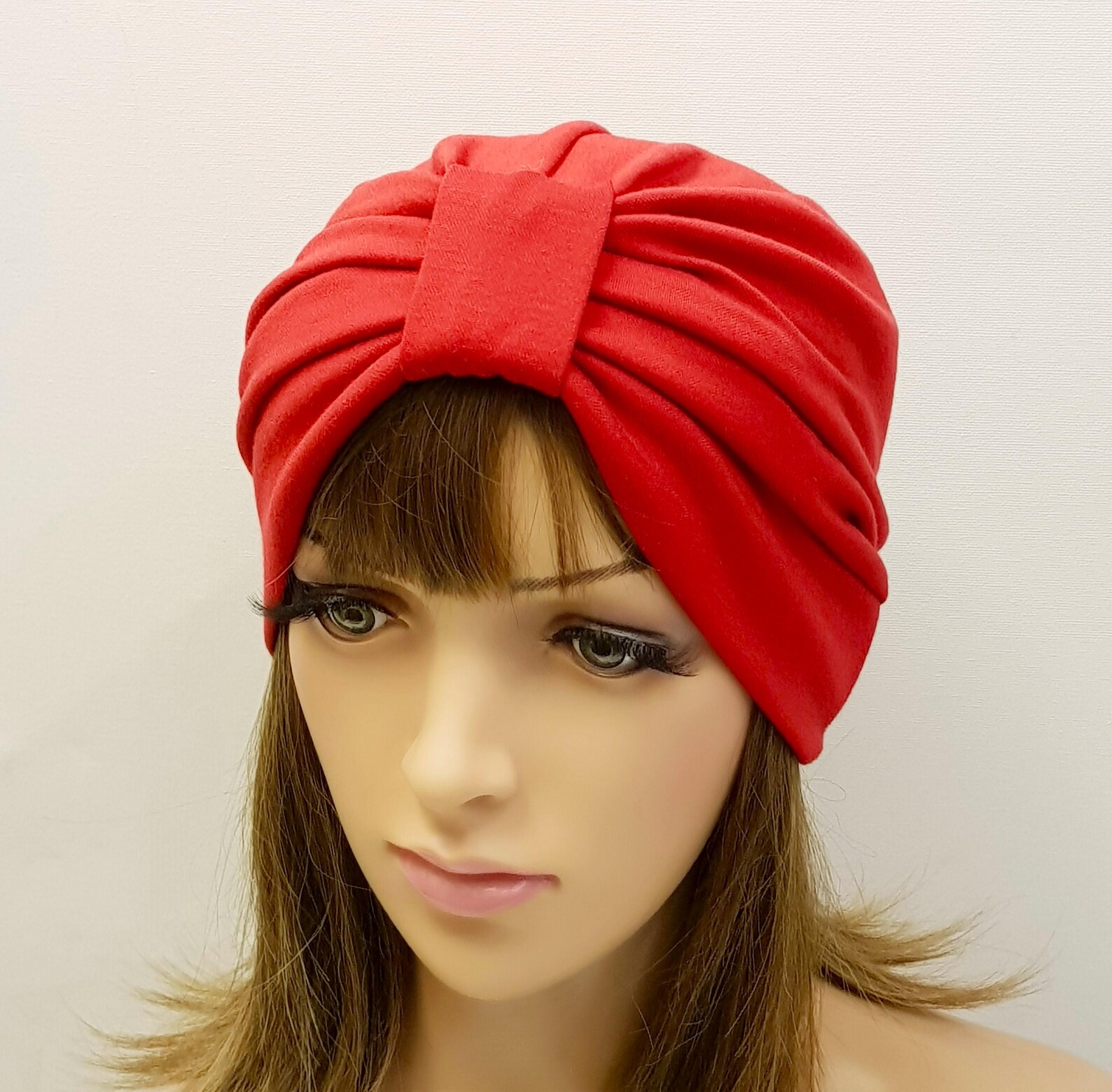 Red Turban Hat for Women, Fashion Turban, Women's Headwear, Front ...