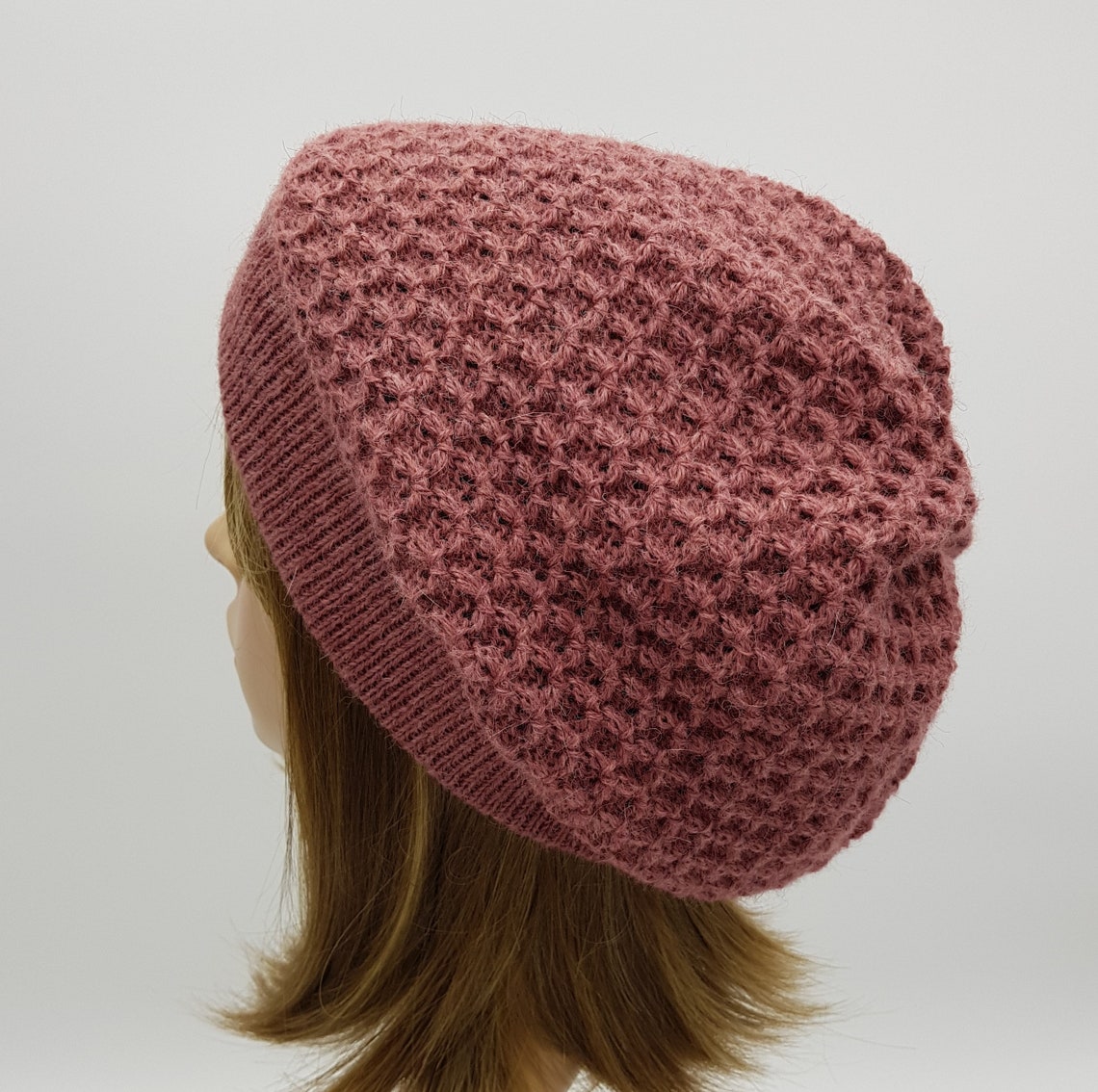 Handmade Knitted Alpaca Beret for Women Winter Beanie Fall - Etsy
