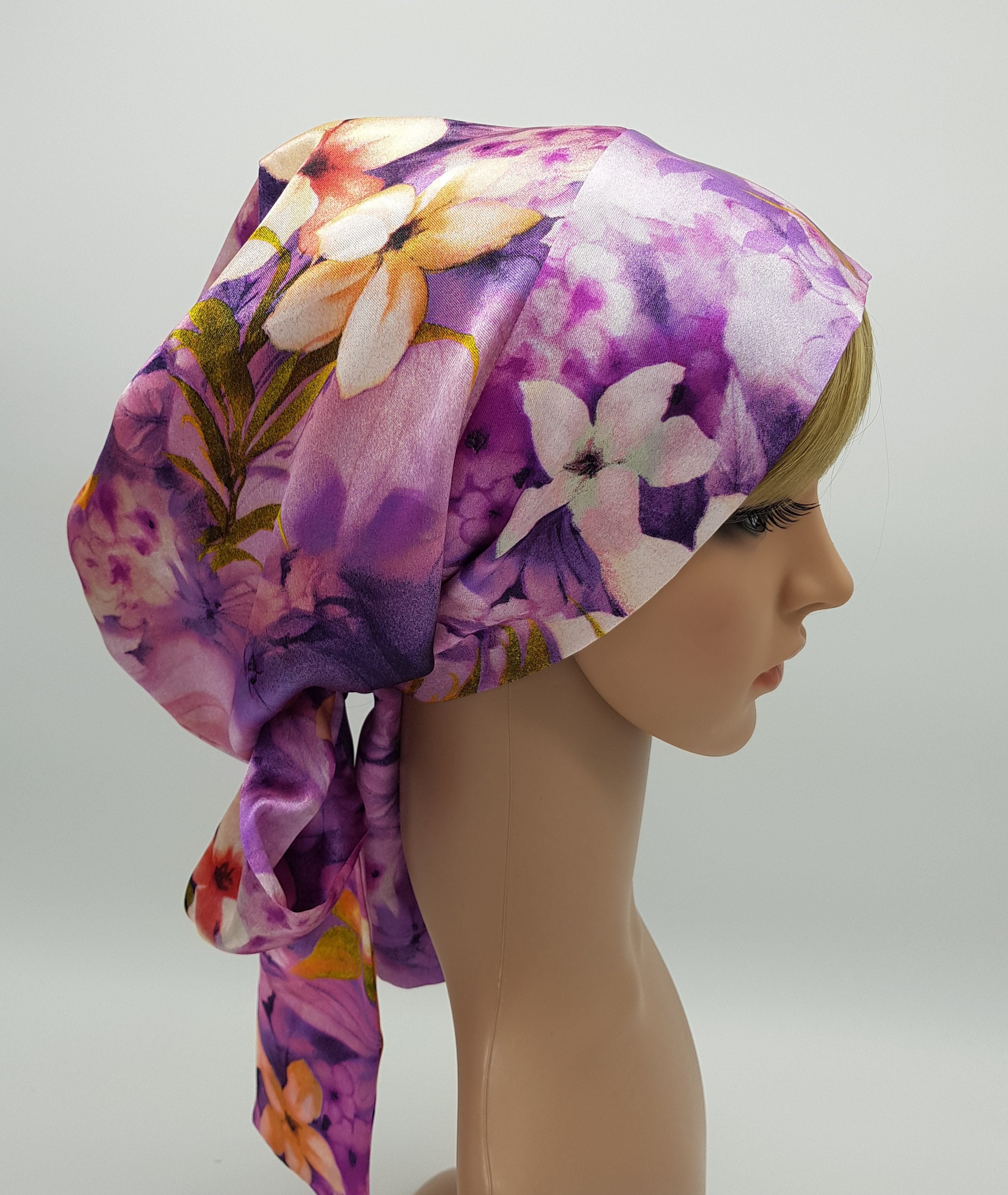 Satin head snood for women silky tichel full head covering | Etsy