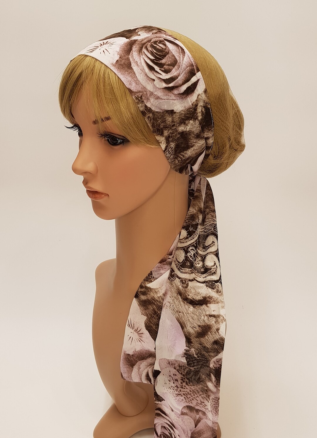 Chiffon Hair Tie, Extra Long Head Scarf, Skinny Hair Scarf, Pin up ...
