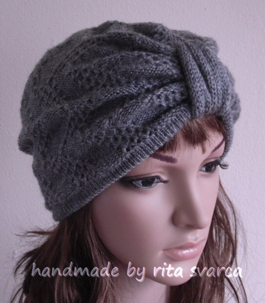 Grey Turban Knitted Gray Turban Handmade Hat for Women - Etsy UK