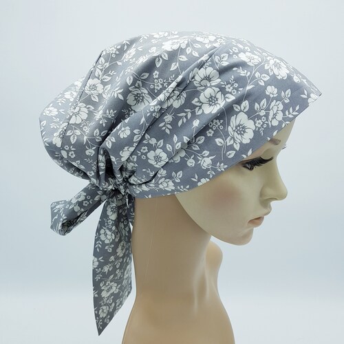 Black Cotton Head Wear for Women Elasticated Bonnet With Long - Etsy