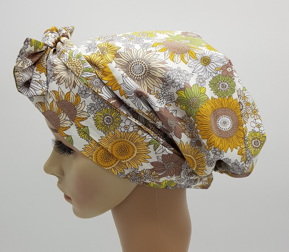 Floral Hair Covering Cotton Head Wear for Women Reversible - Etsy