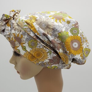 Floral Hair Covering Cotton Head Wear for Women Elasticated - Etsy
