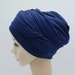 Full Head Covering Navy Blue Head Snood Stretchy Head Wrap - Etsy