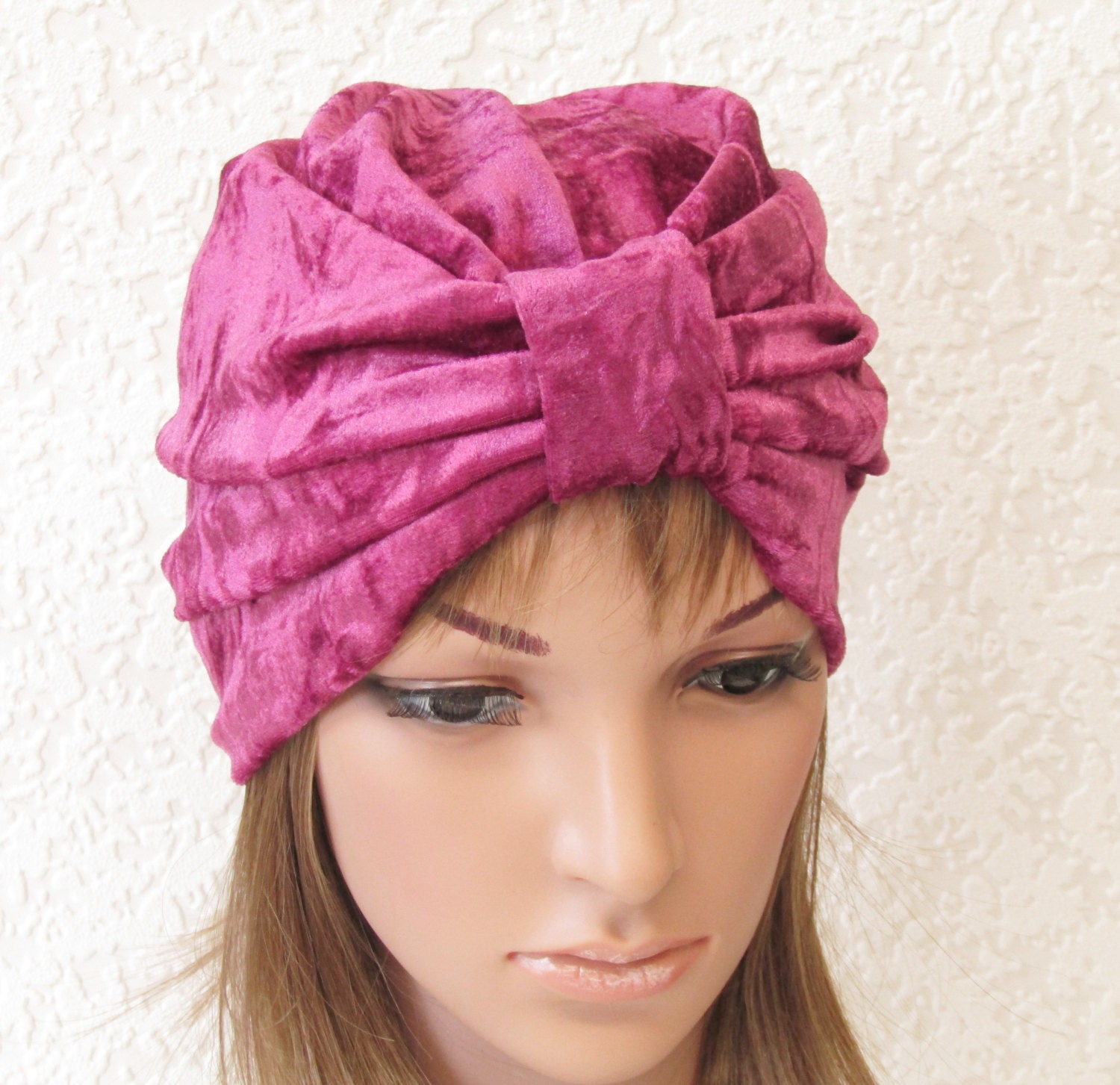 Velvet Turban for Women Fashion Turban Hat Front Knotted - Etsy