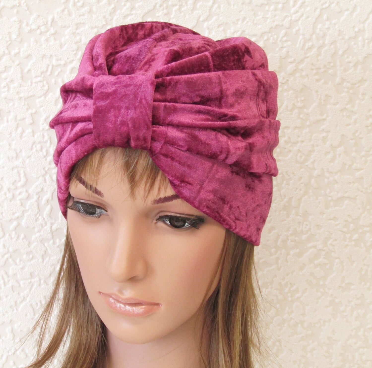 Velvet Turban for Women Fashion Turban Hat Front Knotted - Etsy