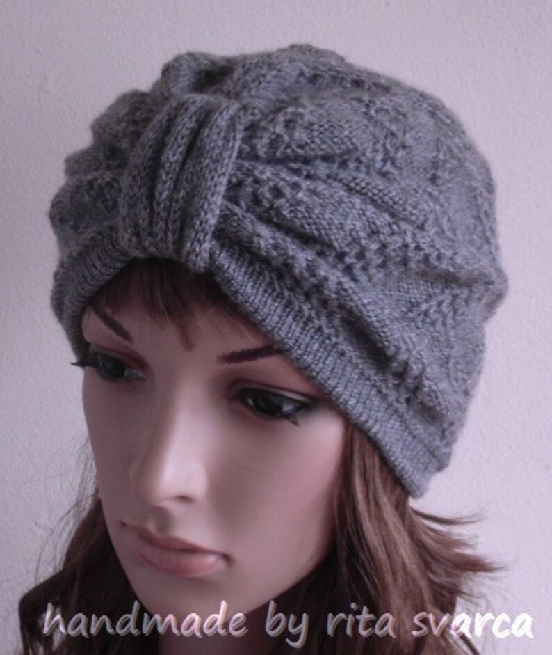 Grey Turban Knitted Gray Turban Handmade Hat for Women - Etsy UK