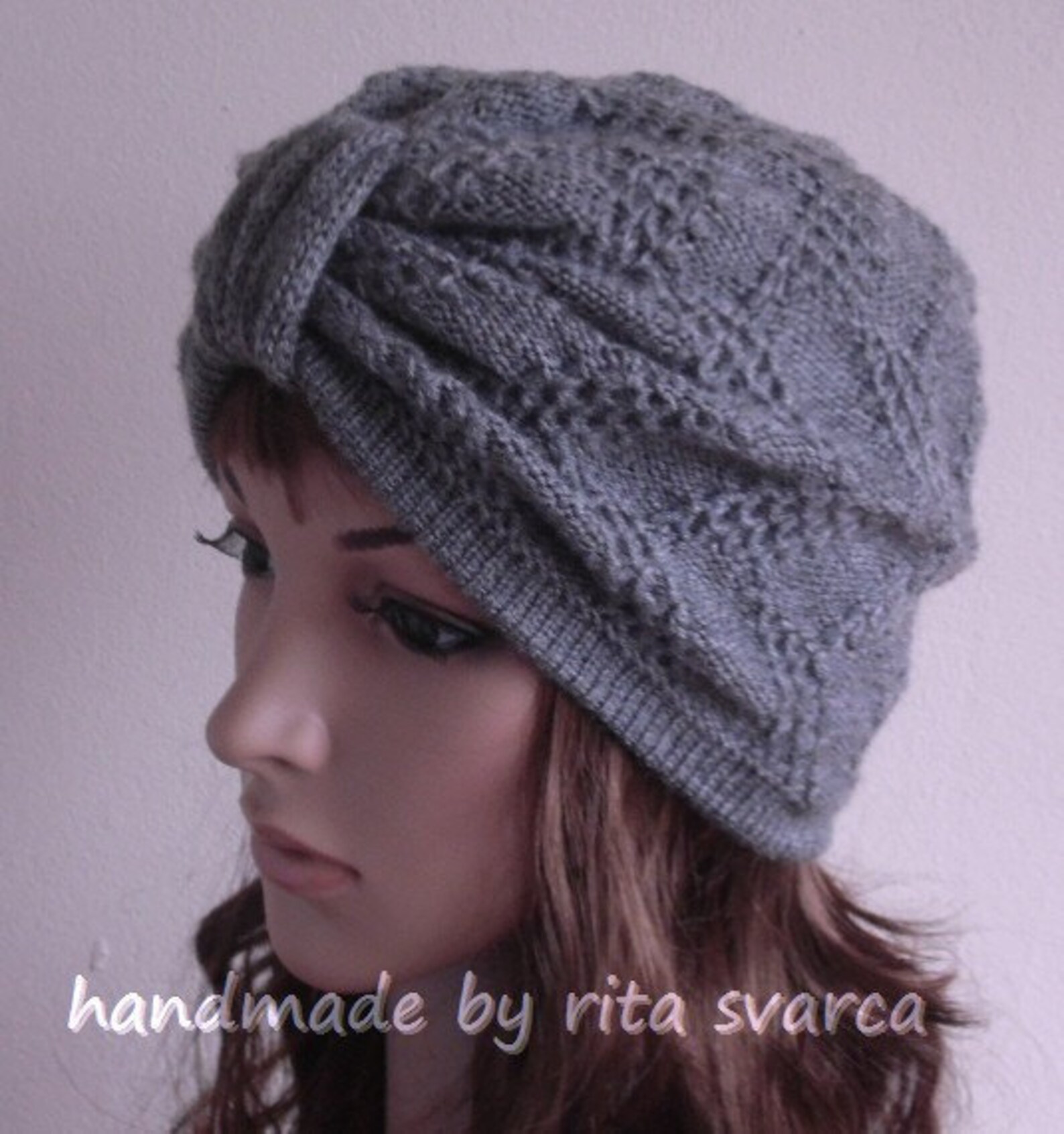 Grey Turban Knitted Gray Turban Handmade Hat for Women - Etsy UK