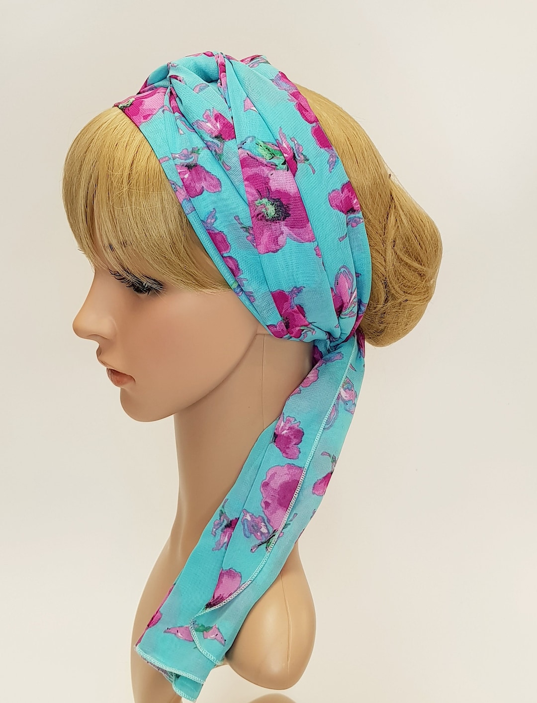 Floral Headband Extra Long Hair Wrap for Women Lightweight - Etsy