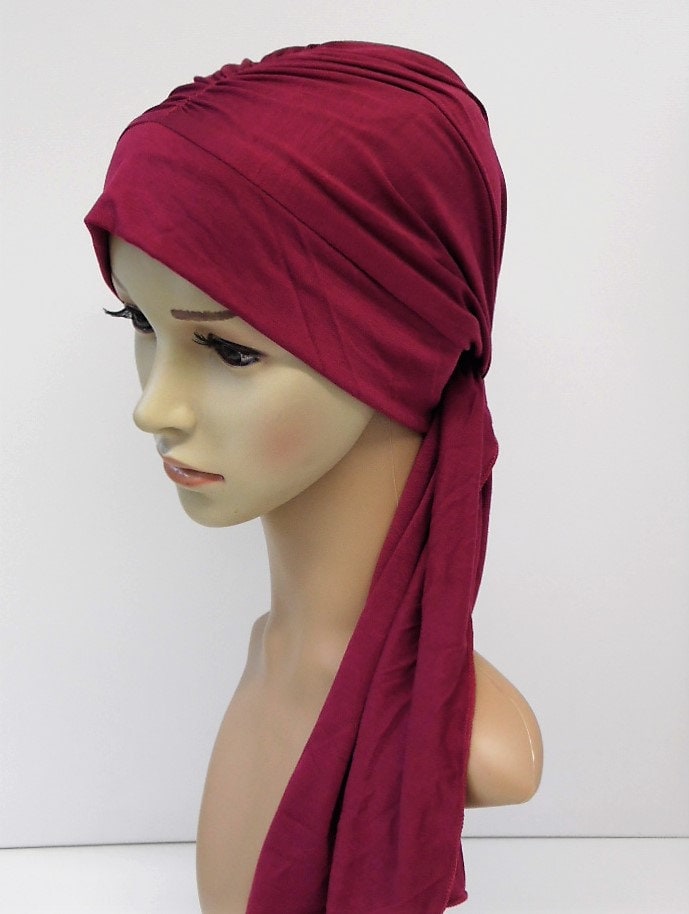 Tichel Head Snood Turban Hat With Ties Chemo Headwear Bad - Etsy
