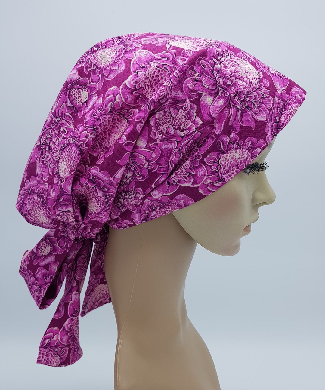 Nurse Hair Covering, Surgical Hat, Cotton Lined Head Wear Tichel ...
