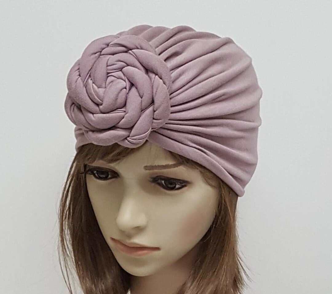 Top Knot Turban for Women Elegant Rosette Turban Hat Front - Etsy
