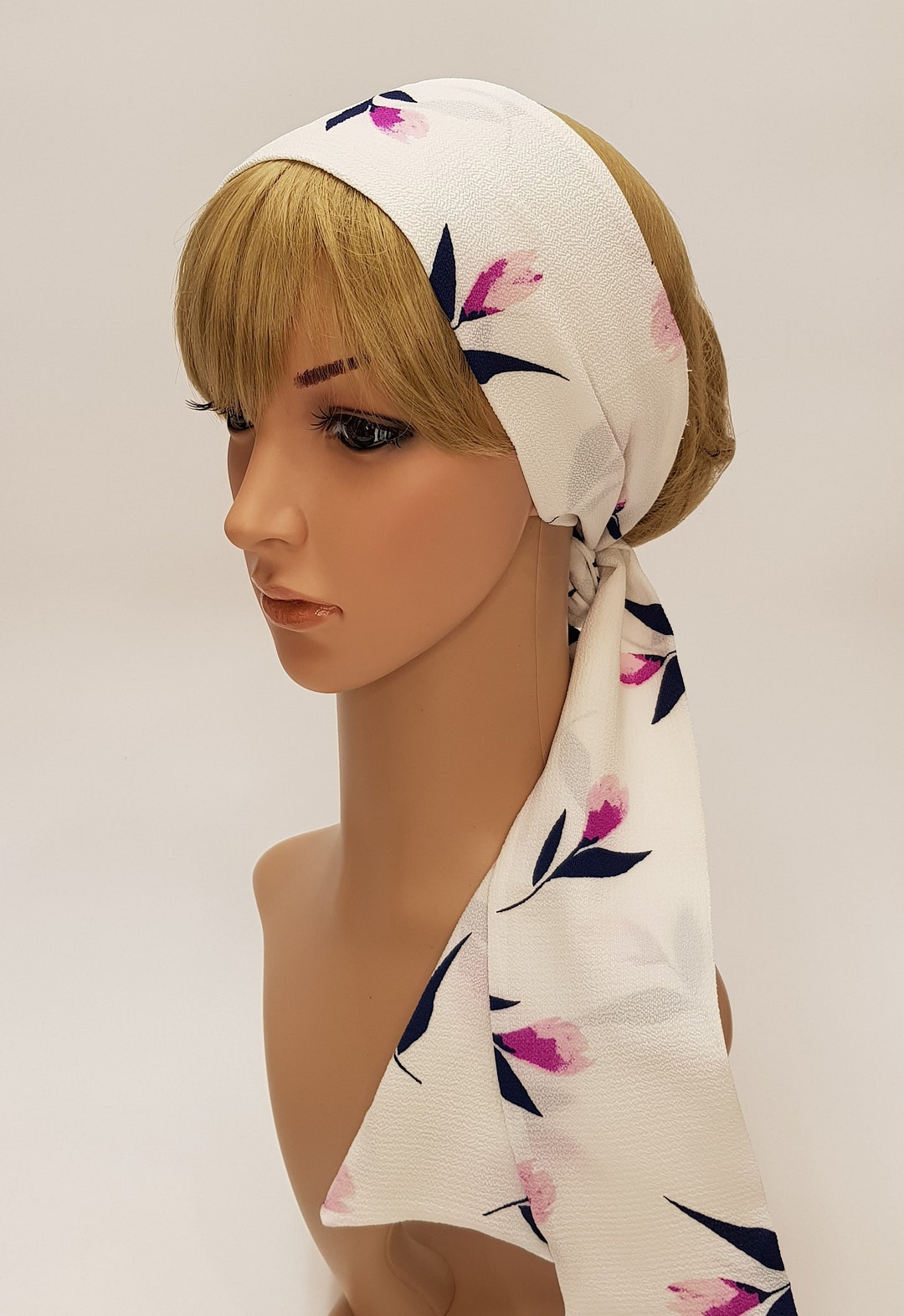 Long Hair Scarf, Pin up Style Headband, Skinny Hair Tie, Head Bandanna ...