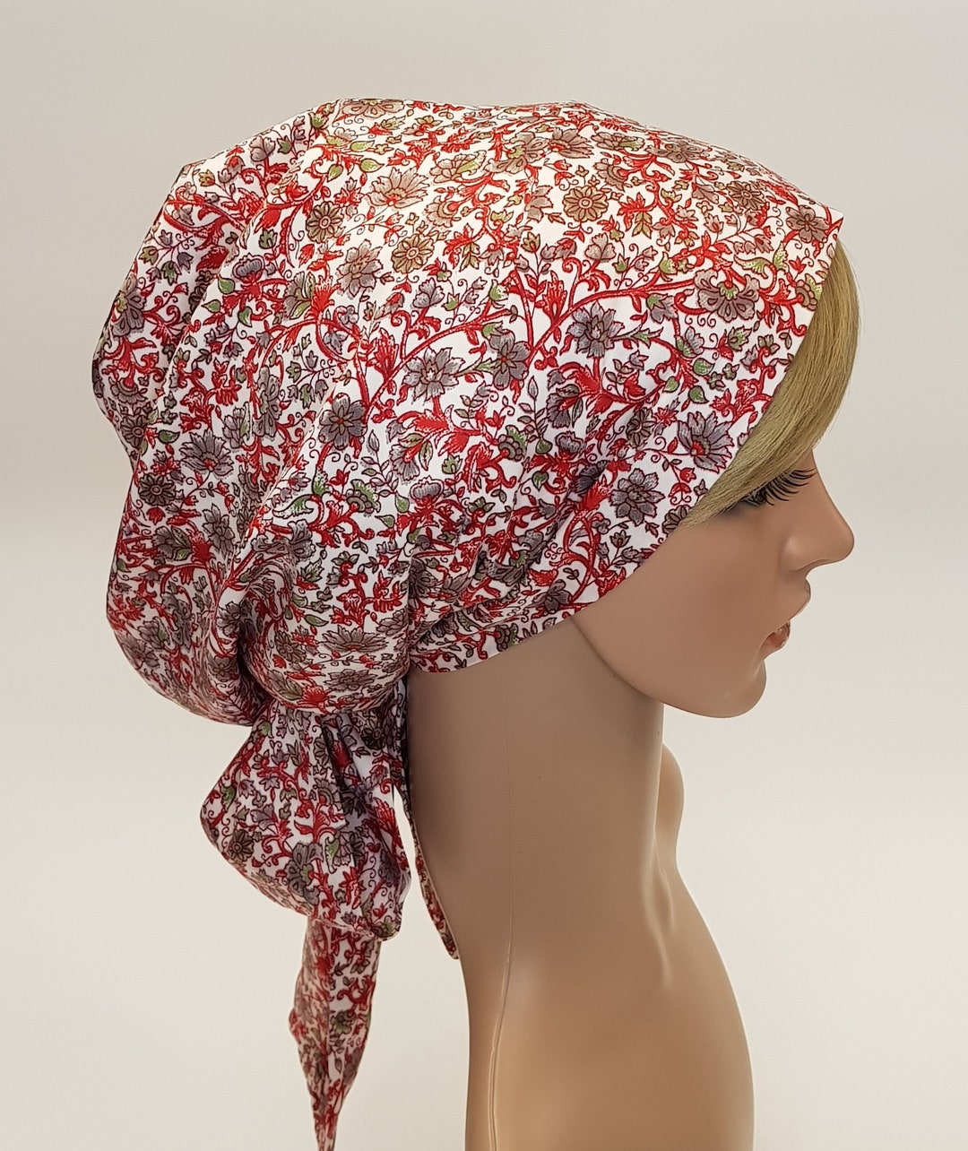 Satin Lined Head Wear for Women, Self Tie Satin Head Scarf, Natural ...