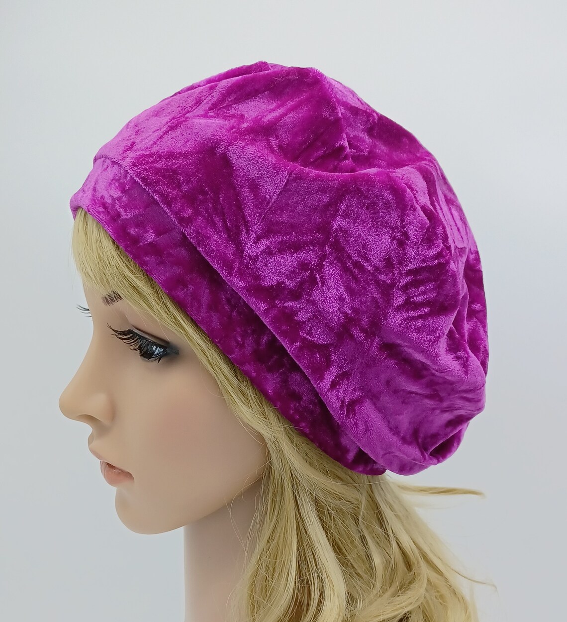 Velvet Beret Hat for Women Crushed Velour French Beret Lined - Etsy